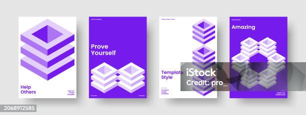 Desain Sampul Buku Terisolasi Template Brosur Kreatif Tata Letak Latar