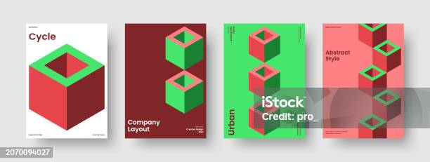 Tata Letak Sampul Buku Yang Terisolasi Template Laporan Modern Desain