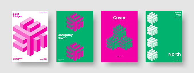 Tata Letak Spanduk Geometris Desain Poster Modern Template Laporan