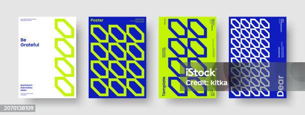 Template Sampul Buku Terisolasi Desain Brosur Abstrak Tata Letak