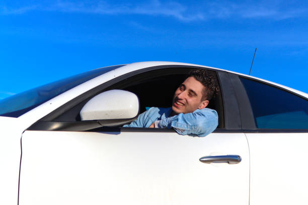 Free Stock Photo of Man Sitting in Car With Head Out the Window ...