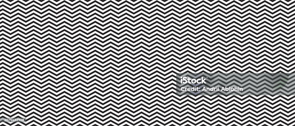 Horizontal Zigzag Lines Background Black And White Zig Zag Pattern Parallel Jagged Stripes
