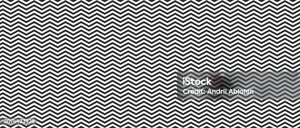 Horizontal Zigzag Lines Background Black And White Zig Zag Pattern Parallel Jagged Stripes