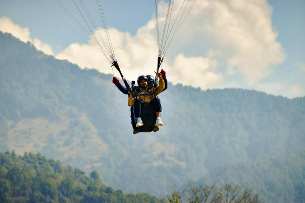Free Stock Photo of Two people with parachutes in the air | Download ...