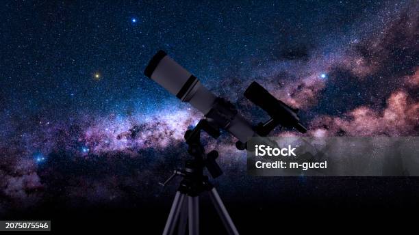 Astronomical Telescope For Observing Stars Planets Moon Celestial