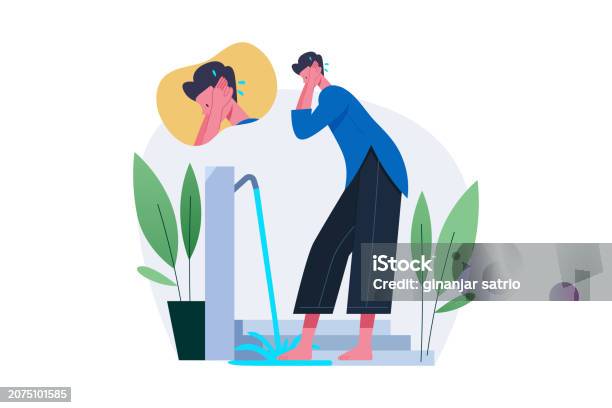 Muslim People Performing Wudu Vector Illustration Stock Illustration ... Muslim People Performing Wudu Vector Illustration Stock Illustration ...