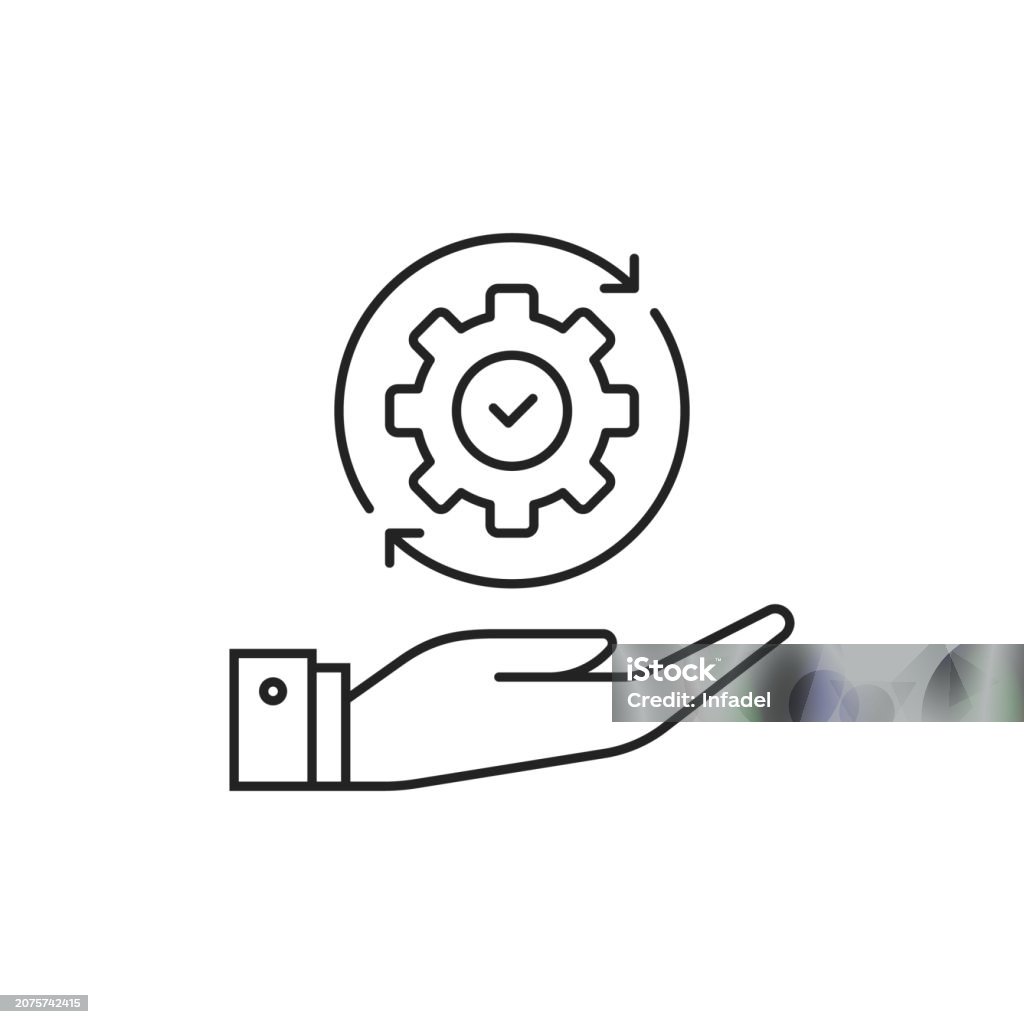 Hand Holding Gear Like Optimize System Icon Stock Illustration ... Hand Holding Gear Like Optimize System Icon Stock Illustration ...