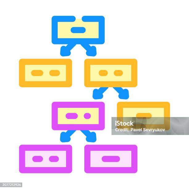 Decision Tree Algorithm Color Icon Vector Illustration Stock ... Decision Tree Algorithm Color Icon Vector Illustration Stock ...