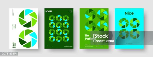 Template Brosur Modern Tata Letak Sampul Buku Geometris Desain Laporan