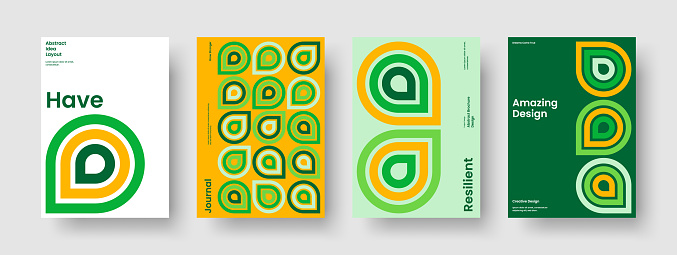 Desain Sampul Buku Terisolasi Template Poster Geometris Tata Letak