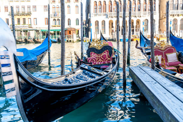 Free picture: A colorful gondola boat with a luxuriously decorated mask ...
