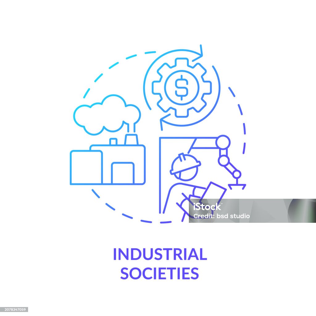 Ilustración de Icono De Concepto De Gradiente Azul De Las Sociedades ... Ilustración de Icono De Concepto De Gradiente Azul De Las Sociedades ...