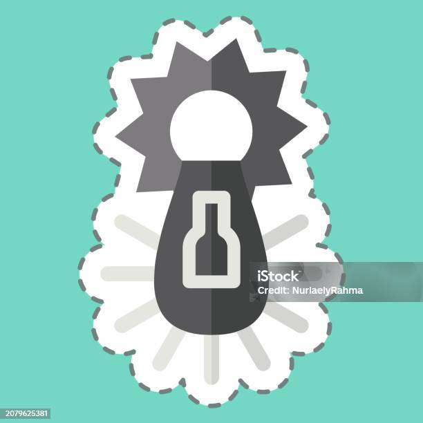Garis Stiker Memotong Listrik Tenaga Surya Terkait Dengan Simbol Panel