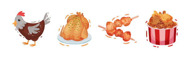 70 Recette Brochette De Poulet Stock Illustrations Graphiques