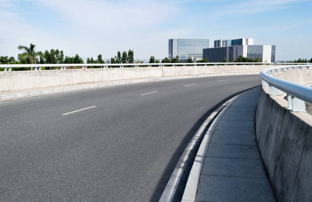 Free Stock Photo of Empty Road Under Bridge With Sky Background ...