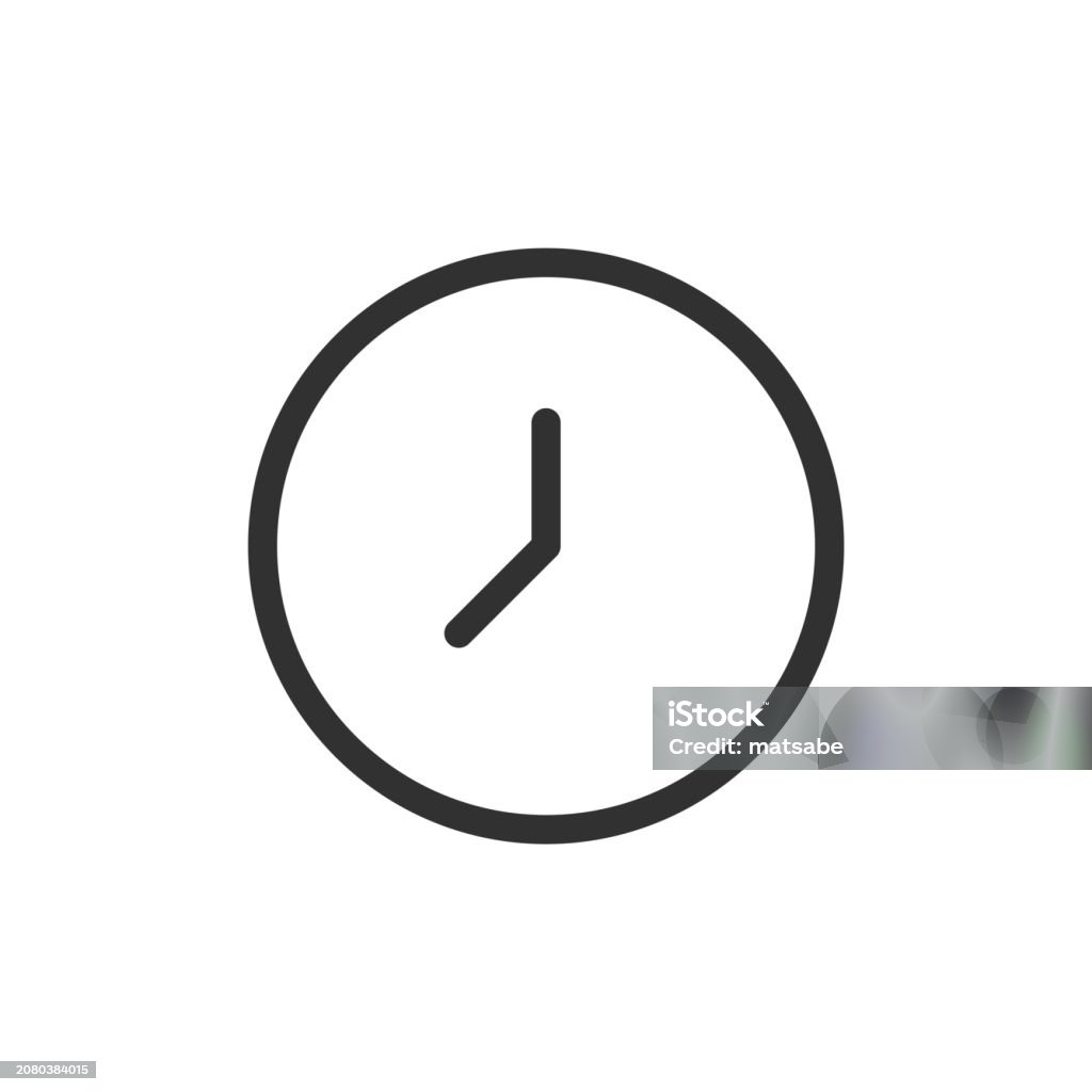 Clock Linear Icon Line With Editable Stroke Stock Illustration ... Clock Linear Icon Line With Editable Stroke Stock Illustration ...