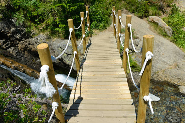 Free Stock Photo of Bridge Crossing Over Water With Mountain Background ...