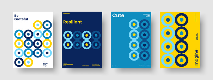 Tata Letak Poster Terisolasi Desain Laporan Modern Template Latar