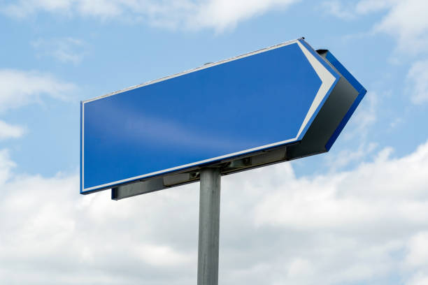Free Stock Photo of Blue Street Sign With Arrow Pointing to the Right ...