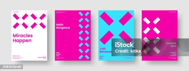 Desain Sampul Buku Modern Tata Letak Poster Terisolasi Template Laporan