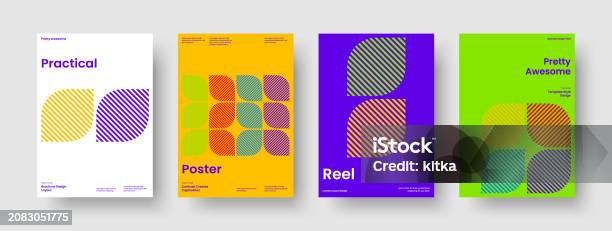 Tata Letak Brosur Kreatif Template Latar Belakang Abstrak Desain