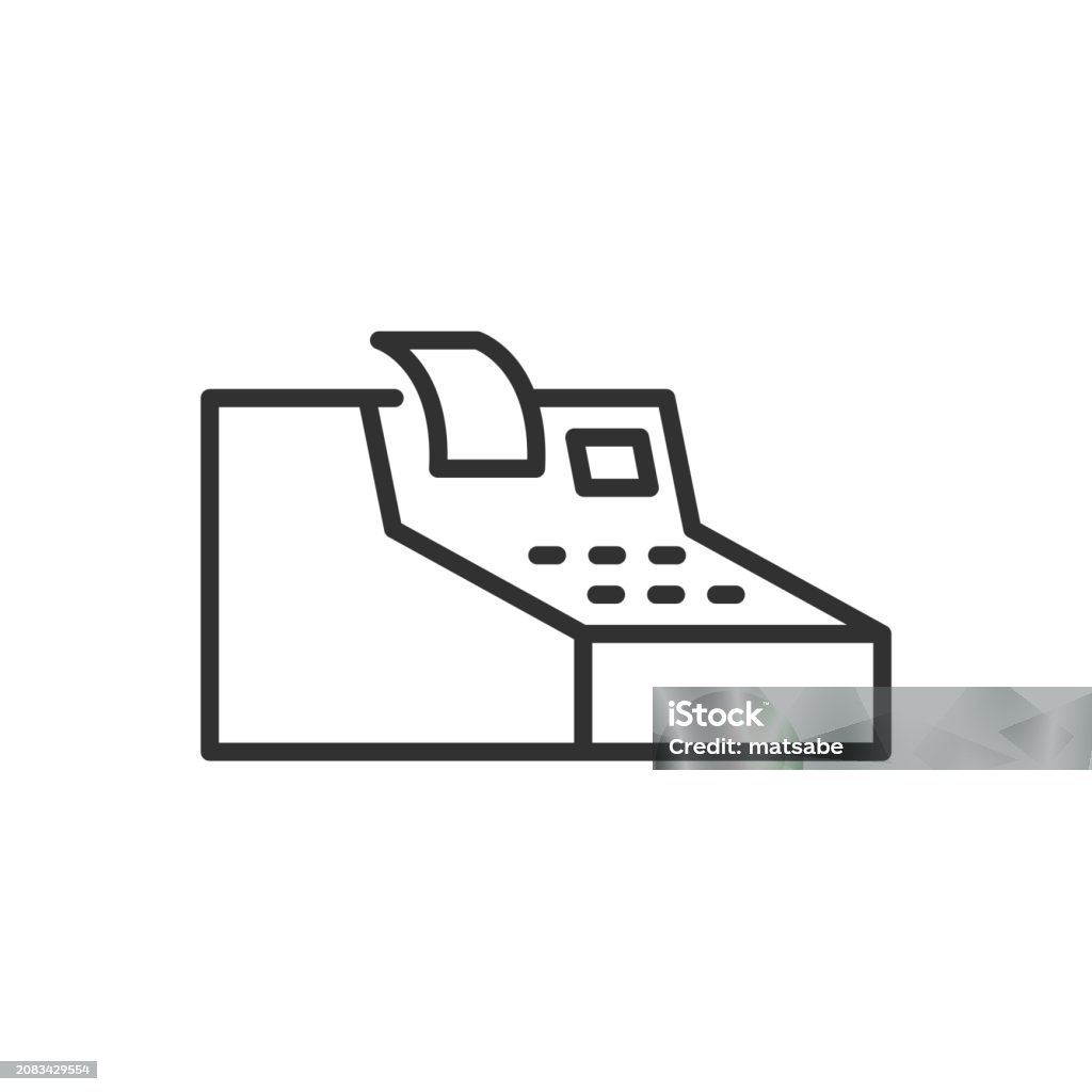 Cash Register Linear Icon Line With Editable Stroke Stock Illustration ... Cash Register Linear Icon Line With Editable Stroke Stock Illustration ...