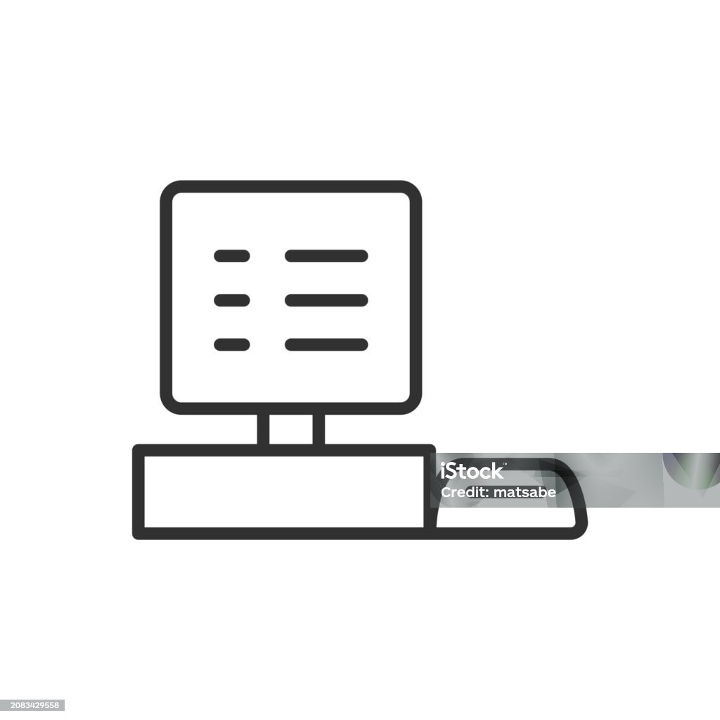 Modern Cash Register Linear Icon Line With Editable Stroke Stock ... Modern Cash Register Linear Icon Line With Editable Stroke Stock ...