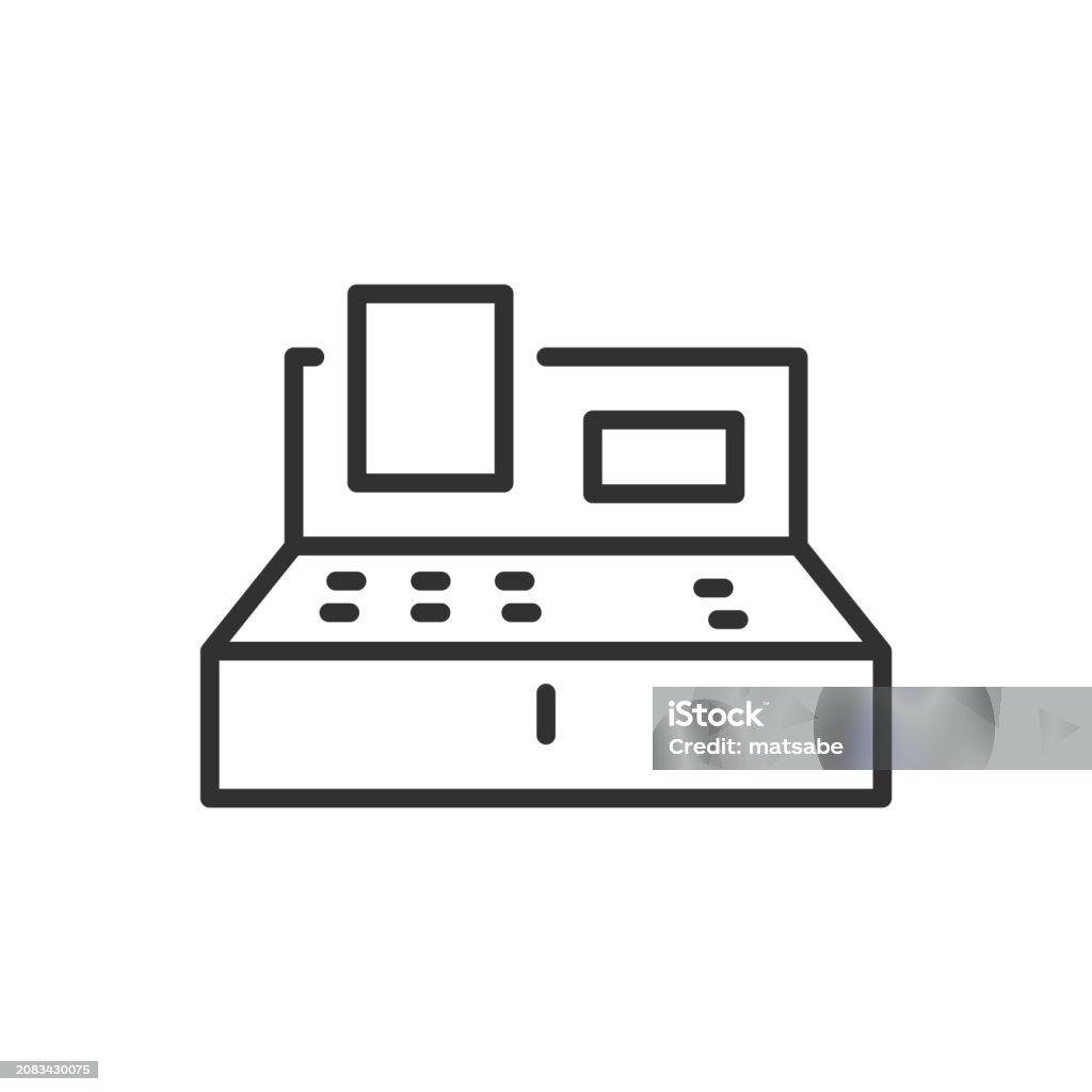 Cash Register Linear Icon Line With Editable Stroke Stock Illustration ... Cash Register Linear Icon Line With Editable Stroke Stock Illustration ...