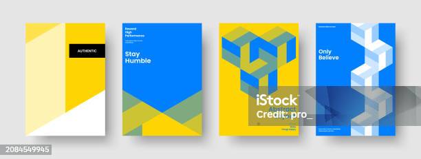 Template Brosur Geometris Desain Laporan Abstrak Tata Letak Flyer