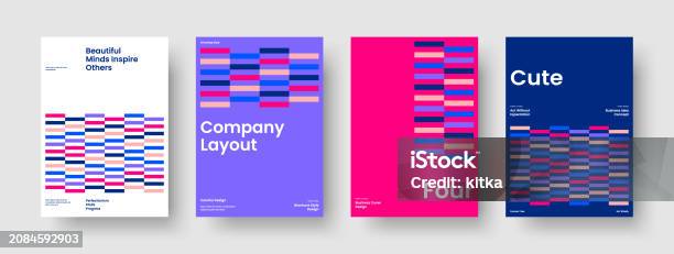 Tata Letak Brosur Kreatif Desain Laporan Terisolasi Template Sampul
