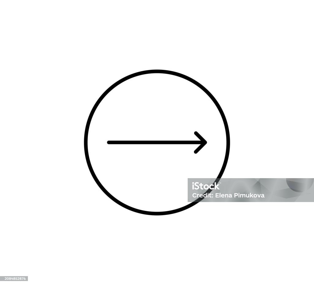 Swipe Icon Arrow On Circle Button Symbol Arrow Right Abstract Scroll
