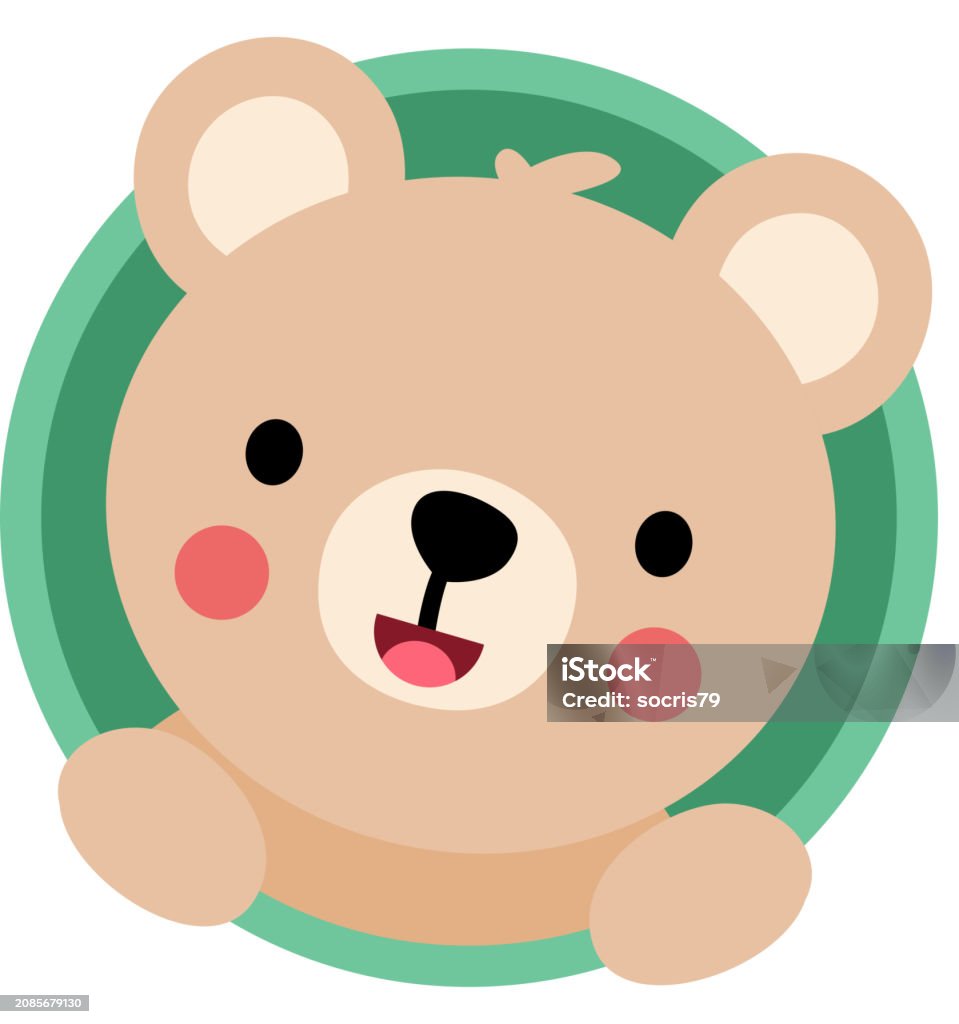 Cute Curious Teddy Bear Peeking Stock Illustration Download Image Now