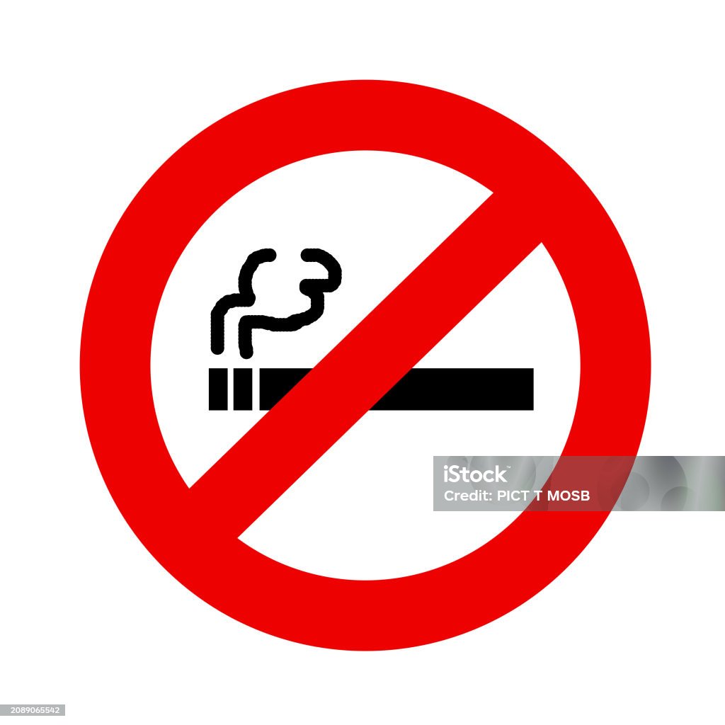Do Not Smoke Stock Illustration Download Image Now Circle Cut Out Danger Istock