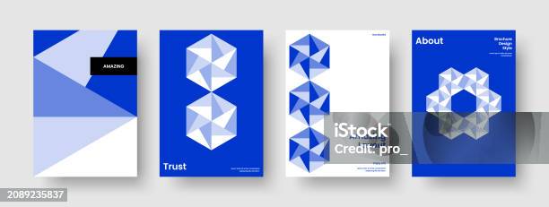 Template Brosur Geometris Desain Banner Modern Tata Letak Presentasi