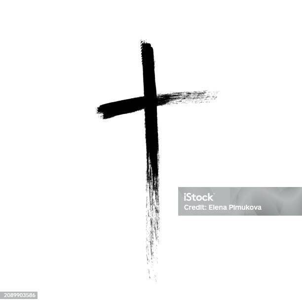 Salib Gereja Kristen Grunge Salib Katolik Yang Digambar Tangan Buat