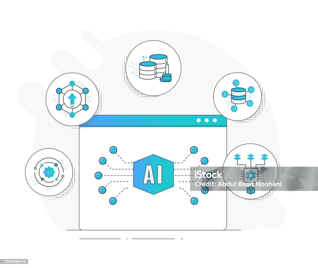 Optimize Your Ai App Workflow Efficient Ai App Development Icons Model Training Data Collection