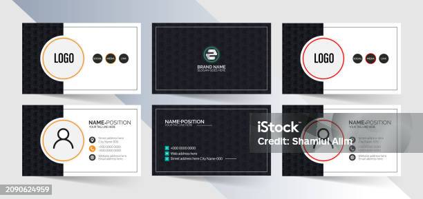 Desain Template Kartu Bisnis Perusahaan Modern Desain Template Kartu