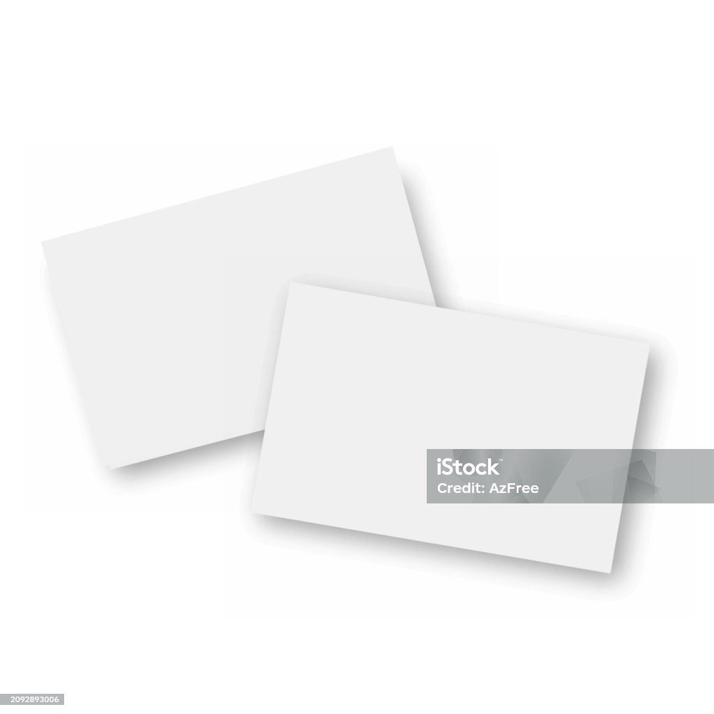 Blank Of Realistic Business Cards Template Vector Stock Illustration