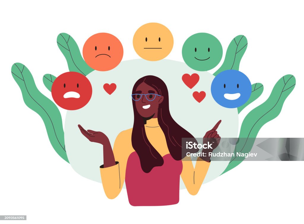 Ilustración de La Mujer Elige El Concepto Del Vector De La Emoción y ... Ilustración de La Mujer Elige El Concepto Del Vector De La Emoción y ...