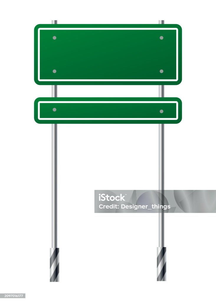 Green Traffic Sign Road Board Text Panel Mockup Signage Direction
