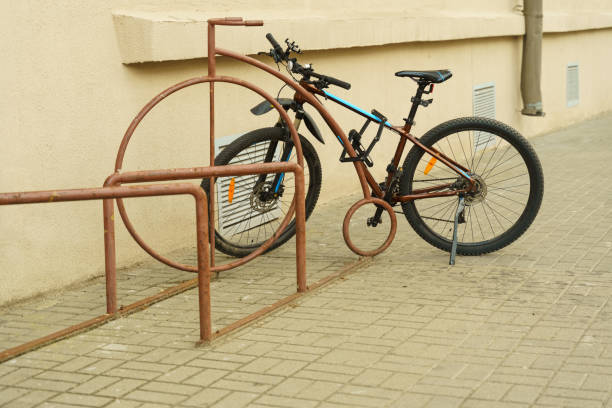 Free Stock Photo of Bicycle Locked to Metal Fence | Download Free ...