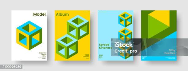 Template Banner Kreatif Tata Letak Laporan Abstrak Desain Brosur