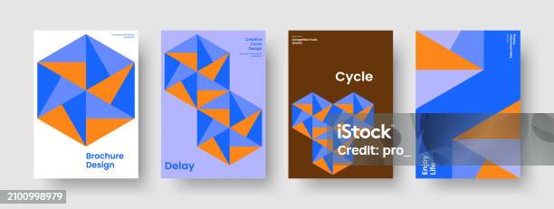 Template Brosur Abstrak Tata Letak Latar Belakang Kreatif Desain Sampul