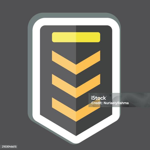 Sersan Stiker Terkait Dengan Simbol Militer Dan Angkatan Darat
