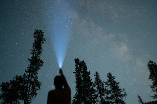 Free Stock Photo of Person Holding Flashlight Up to Sky | Download Free ...