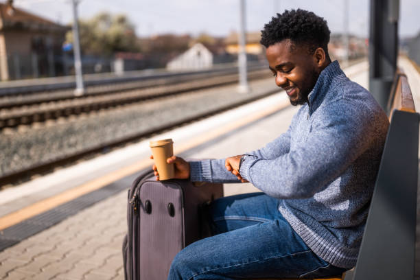 Free Stock Photo of Man Sitting on Bench at Train Station | Download ...