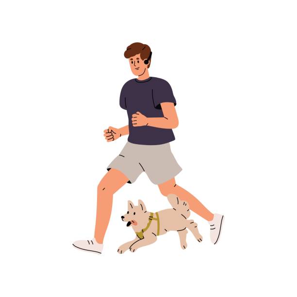 7100 Hombre Paseando Perro Ilustraciones De Stock Gráficos