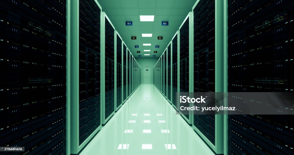 Rack Servers In Data Center Slowly Moving Camera Data Signals Flowing ... Rack Servers In Data Center Slowly Moving Camera Data Signals Flowing ...
