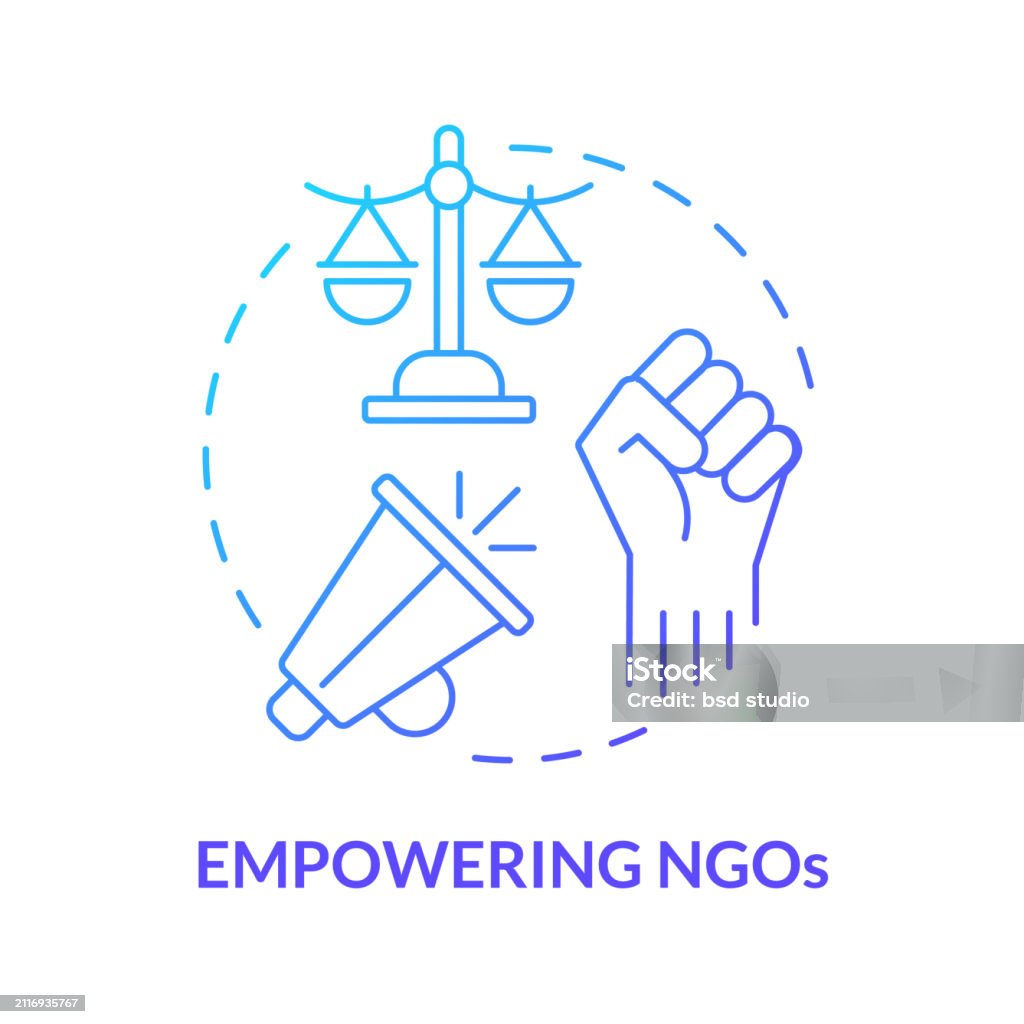 Empowering Ngos Blue Gradient Concept Icon Stock Illustration ... Empowering Ngos Blue Gradient Concept Icon Stock Illustration ...
