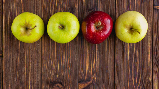 Free Stock Photo of Four Apples Arranged Neatly | Download Free Images ...